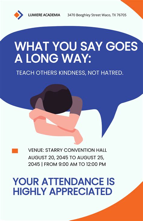 Free Anti Bullying Poster Template To Edit Online