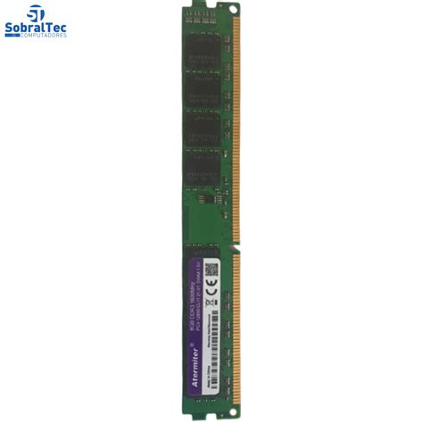 Memoria Ram Desktop Ddr3 8gb 1600mhz Atermiter Para Intel Sobraltech