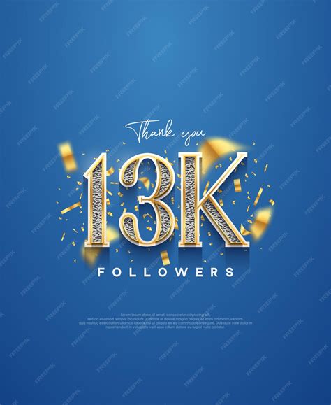 Premium Vector 13k Thank You Followers Elegant Design For Social