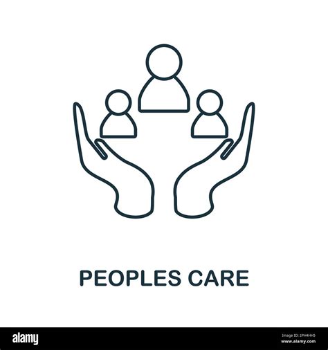 Peoples Care Line Icon Simple Element From Social Activity Collection Creative Peoples Care
