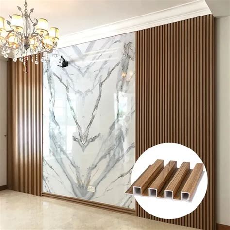 Interior Plastic Wooden Composite Covering Board Wainscoting Fluted