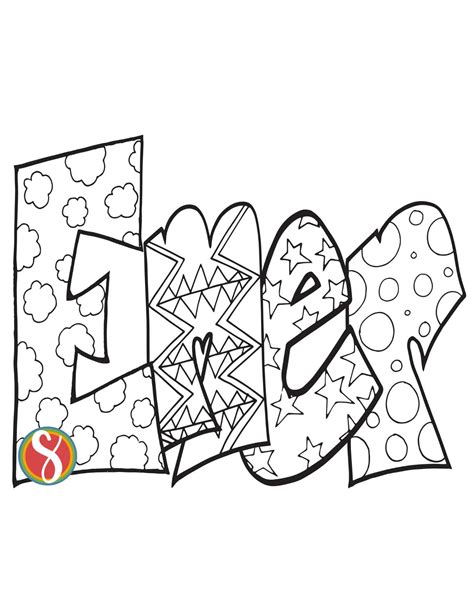 Free Emer Name Coloring Pages — Stevie Doodles