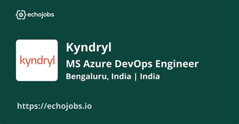 Kyndryl Is Hiring Ms Azure Devops Engineer Bengaluru India India Azure Rdevopsjob