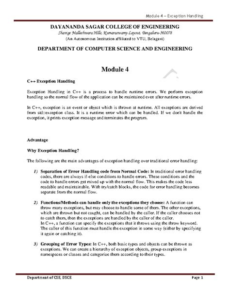 module 4 notes dayananda sagar college of engineering shavige