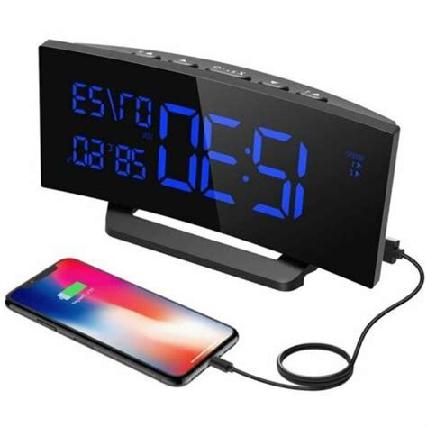 Digital Alarm Clock Projection Bedroom Led Dual Alarms