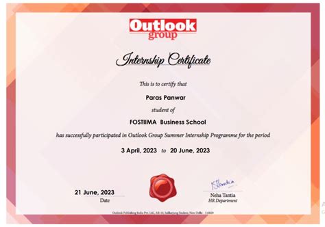 Paras Panwar On Linkedin Internship Summerinternship Outlookgroup