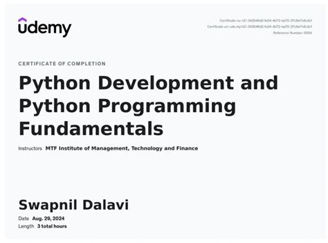 Swapnil Dalavi On Linkedin Udemy Python Certificate Ai Kolhapur
