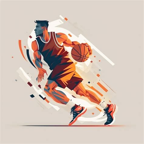 Premium Ai Image A Close Up Of A Basketball Player Running With A Ball Generative Ai