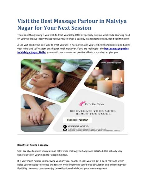 Ppt Visit The Best Massage Parlour In Malviya Nagar For Your Next