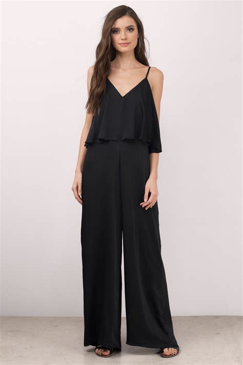 Black Jumpsuit Tiered Jumpsuit Chic Jumpsuit Jumpsuit 14 Tobi US
