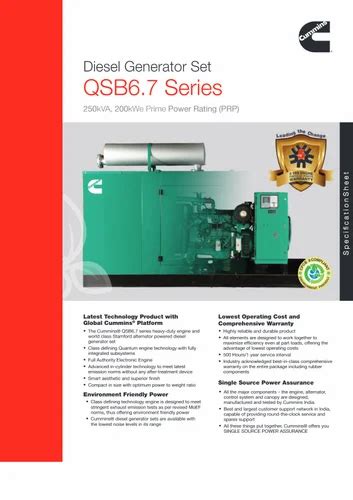 Cummins 250 Kva Diesel Generator At ₹ 1776000piece Bhakti Nagar