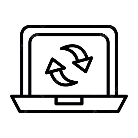 Sync Line Icon Vector Sync Icon Arrow Refresh Png And Vector With