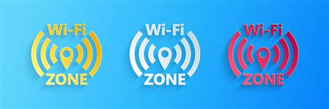 Ikon Simbol Jaringan Internet Nirkabel Wifi Yang Dipotong Kertas
