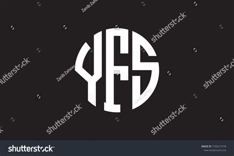 Yfs Circle Emblem Abstract Monogram Letter เวกเตอร์สต็อก ปลอดค่า
