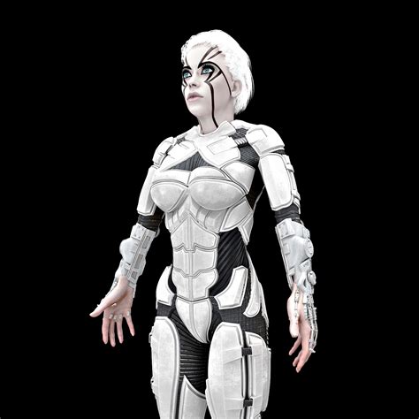 3d Cyborg Female Hd Model 1147365 Turbosquid