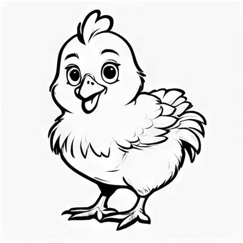 Premium Vector A Cartoon Drawing Of A Chicken With A Big Beak