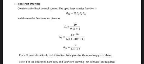 [solved] bode plot drawing consider a feedback control syst