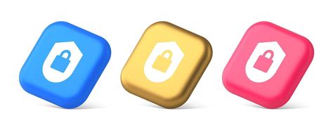 Lock Shield Security Button Privacy Blocked Password Service Web App 3d