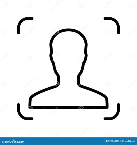 Face Detection Icon Suitable For Technology And Security Themes Stock Vector Illustration Of