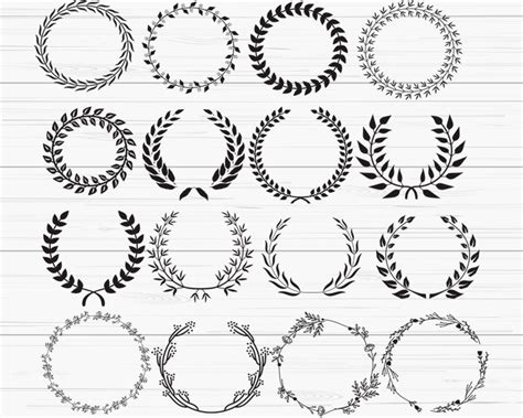 Wreath Svg Bundle Laurel Wreath Svg Laurel Wreath Png Etsy Canada