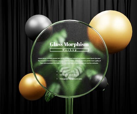 Premium Psd Glass Morphism Interface Presentation Mockup Or Circle