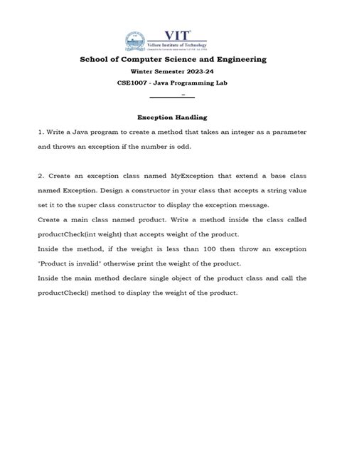 Exception Handling Pdf