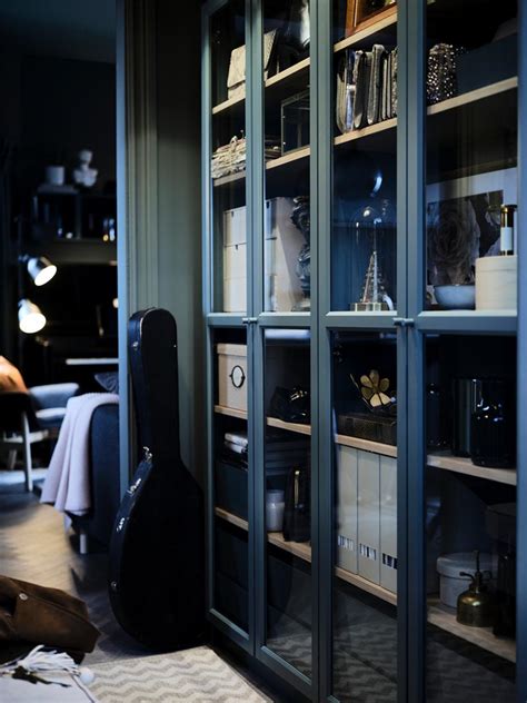 Cam Kapaklı Kitaplık Kullanışlı Cam Dolaplı Kitaplık Fiyatları Ikea