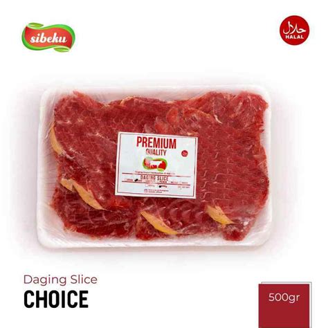 Promo Daging Sapi Beef Slice Choice Halal And Higienis 500 Gram Frozen