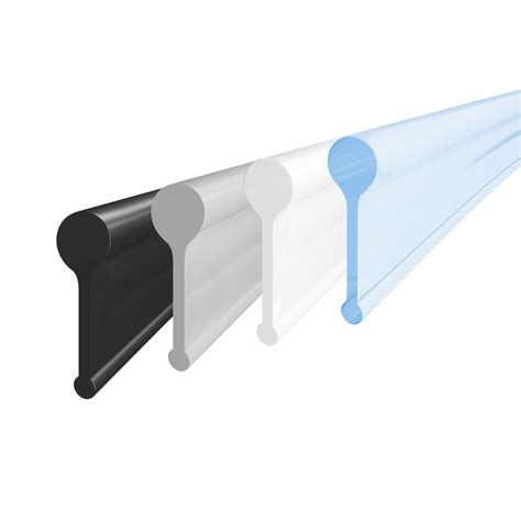 Soft Rubber Shower Seal For Folding Bath Screens Door Grey Black