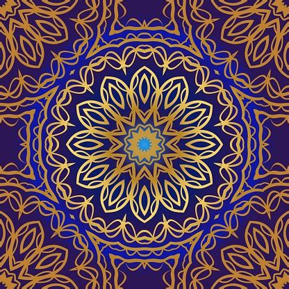 Design Of A Geometric Flower Seamless Pattern Vector For Wallpaper