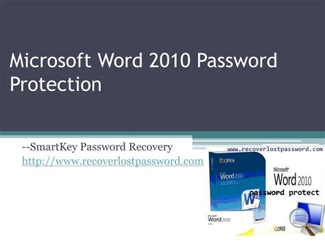 Ppt Microsoft Word 2010 Password Protection Powerpoint Presentation Free Download Id 1197326