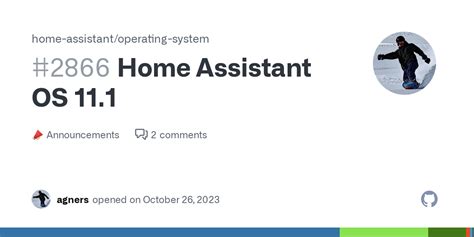Home Assistant Os 11 1 · Home Assistant Operating System · Discussion 2866 · Github