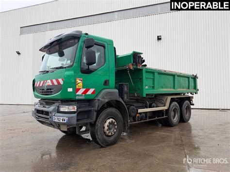 2007 Renault Kerax 410 32 6x4 Camion Benne Tri A Dump Truck Inoperable
