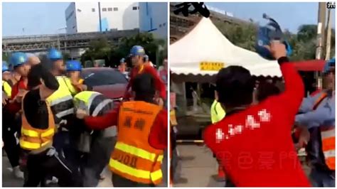 大潭電廠大亂鬥！他「甩棍砸破車窗」引爆衝突 包商、交管互毆畫面曝 社會 三立新聞網 Setncom
