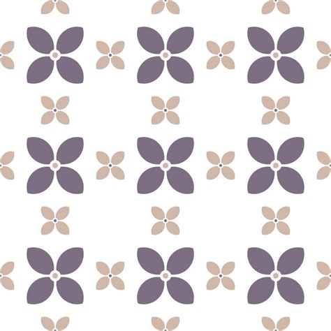 보라색과 금색 꽃이 있는 패턴입니다 프리미엄 벡터