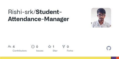 GitHub Rishi Srk Student Attendance Manager