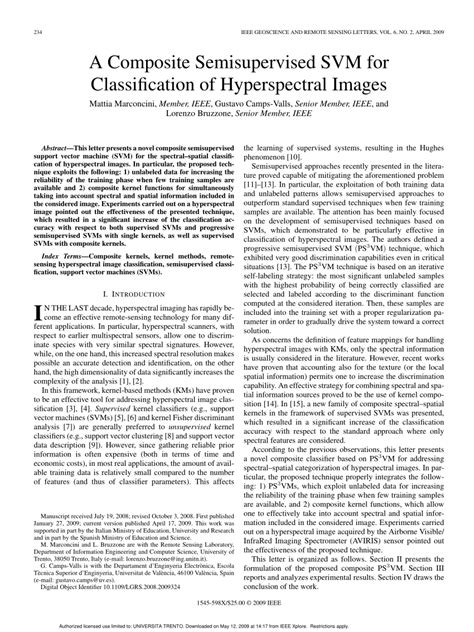 Pdf A Composite Semisupervised Svm For Classification Of