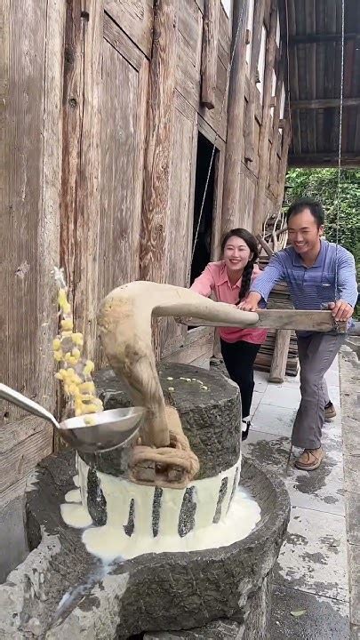 我的乡村生活 推磨 农村生活 Youtube