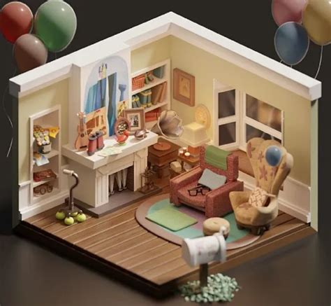 来看看 3d 建模的小房间，到底哪个是你的梦中情房呢？ Nickyblender 花瓣网