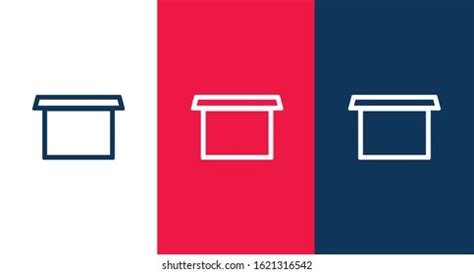 Box Outline Icon Illustration Isolated Vector Stock Vector Royalty Free Shutterstock