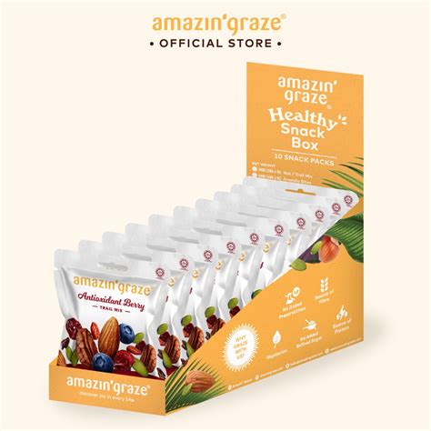 Bundle Of 10 Amazin Graze Antioxidant Berry Mini Trail Mix 10 X 30g