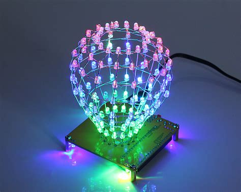 Colorful Rgb Diy Led Cube Ball Light Advanced Soldering Projects Icstation