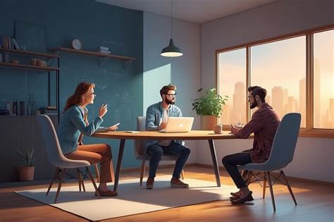 Premium Photo Conversation Concept Illustration
