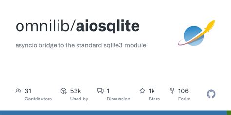 Github Omnilibaiosqlite Asyncio Bridge To The Standard Sqlite3 Module