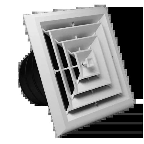 8 Ceiling Diffuser With Damper 4 Way Square