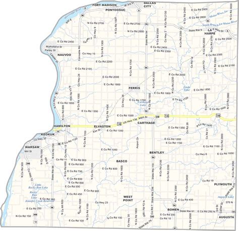 Hancock County Map Illinois Us County Maps