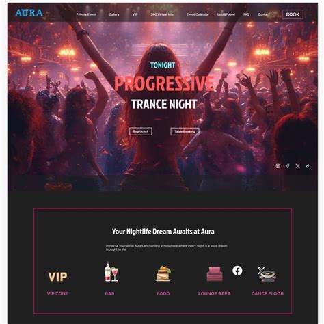 나이트클럽 웹사이트 디자인 웹 Ui·ux 포트폴리오 크몽