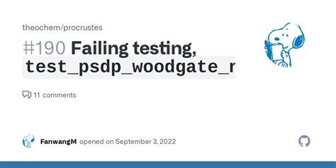 Failing Testing Test Psdp Woodgate Non Full Rank Issue