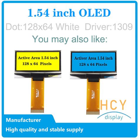 Leading Inch Oled Display With X And White Blue Yellow Color