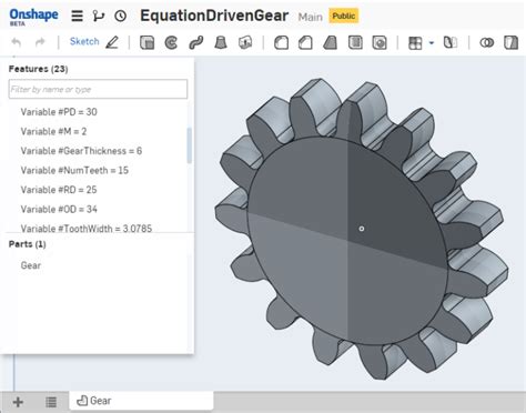 Onshape Equation Driven Gear Dragon Mountain Design